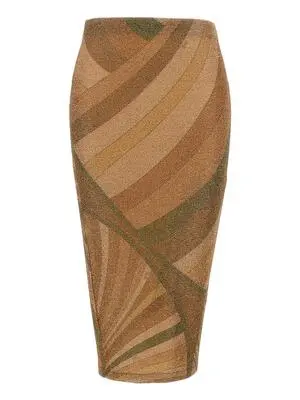 EMILIO PUCCI Emilio Pucci Lame Jersey Midi Skirt