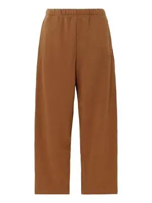 SKIMS Classic Cotton-blend Jersey Straight-leg Pants - Brown
