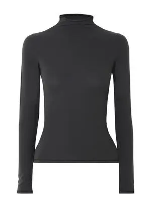SKIMS Stretch-jersey Turtleneck Top - Black