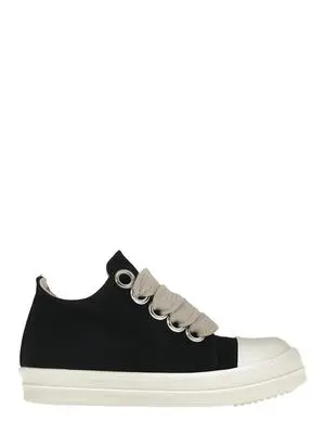Rick Owens Jumbo Lace Low Top Sneakers - Black/cream White