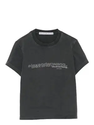 Alexander Wang Shrunken T-shirt - Washed Black