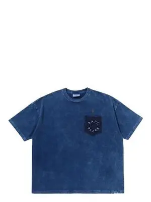 A BATHING APE Black Paisley Pocket I Tee Shirt - Blue