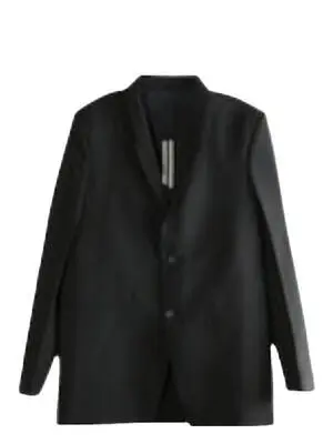 Rick Owens Virgin Wool Concordian Jacket - Black