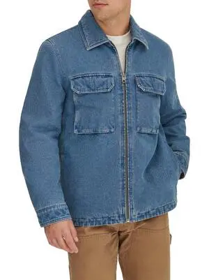 LEVI'S Insulated Cotton Denim Shirt Jacket - Medium Wash Denim
