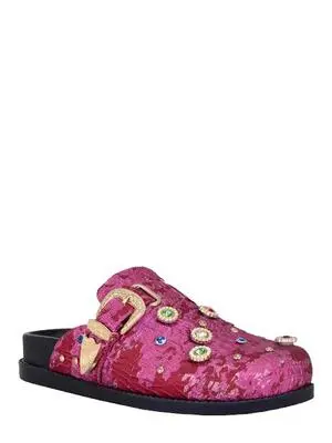 AZALEA WANG Quinby Studded Clog - Red
