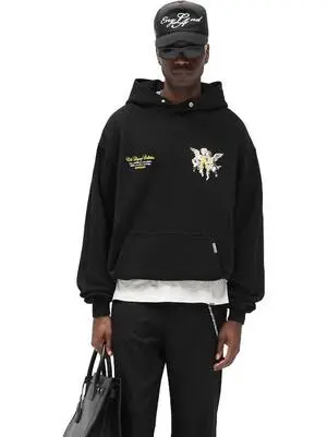 REPRESENT Legacy Cherubs Graphic Hoodie - Jet Black