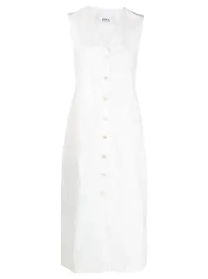 Erika Cavallini Sleeveless Shirt-dress - White