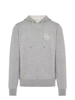 JACOB COHЁN Logo-embroidered Hoodie - Grey