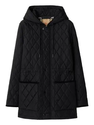 Burberry Nylon Quilted Parka - Black