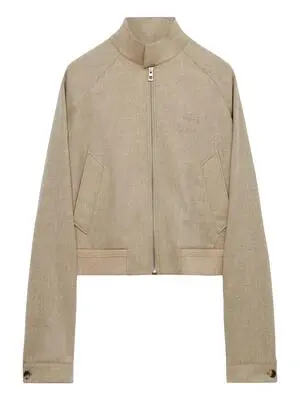 Loewe Wool-blend Bomber Jacket - Nude