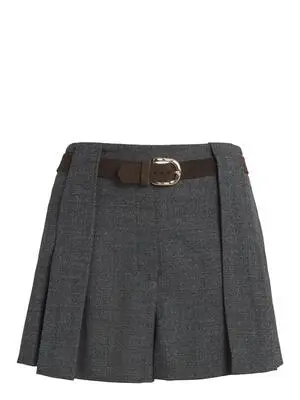 Sandro Belted Pleated Shorts - Black