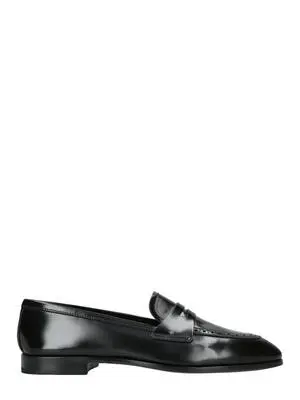 Church's Polished Fumé Leather Onyx Loafers - Black
