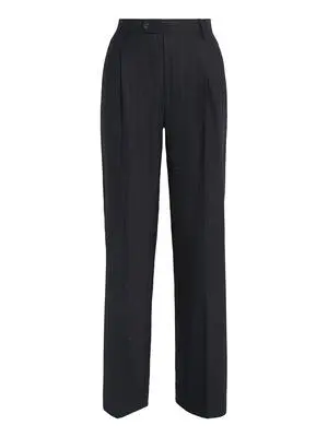 Sandro Pinstripe Embellished Trousers - Blue