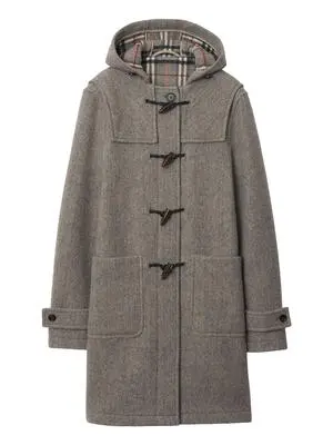 Burberry Wool Hooded Duffle Coat - Beige