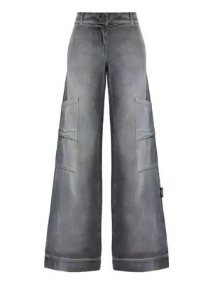 Off-White Cargo-pocket Denim Jeans - Grey