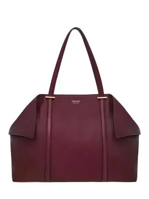 FERRAGAMO Large Folded-Sides Tote Bag Red