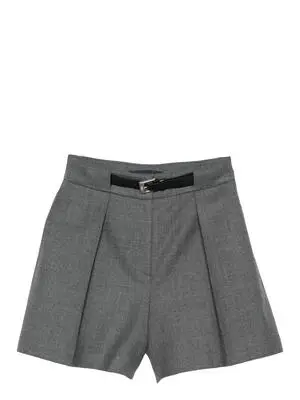 JUUN.J Pleated Belted Shorts - Grey