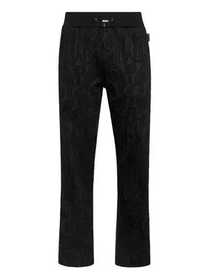 Philipp Plein Jacquard Pattern Trousers - Black