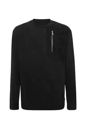 Philipp Plein Zip-pocket Long-sleeve T-shirt - Black