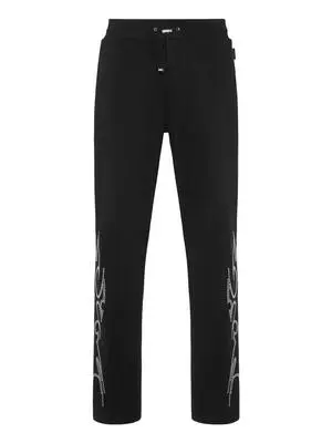 Philipp Plein Flame-stud Trousers - Black