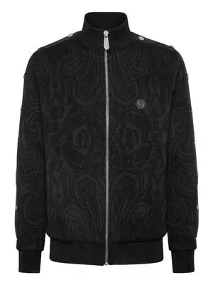 Philipp Plein Chrome Crest Track Jacket - Black