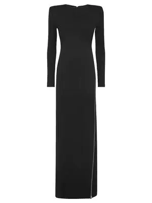Philipp Plein Long-sleeve Side-zip Maxi Dress - Black