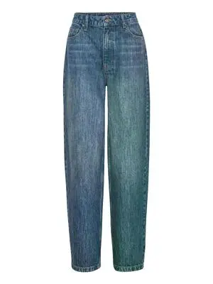 ROTATE BY BIRGER CHRISTENSEN Five-pocket Wide-leg Jeans - Blue