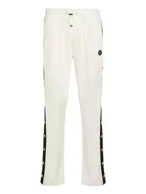 PHILIPP PLEIN Button-fastening Side-stripe Track Pants