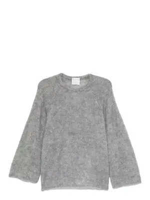 FORTE_FORTE Crew-neck Long Sleeve Sweater - Grey