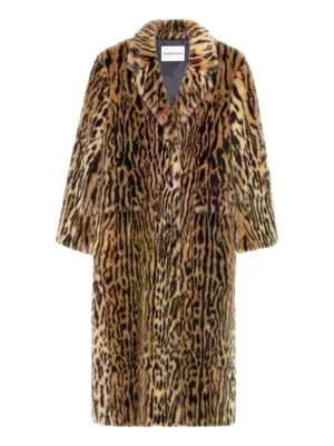 STAND STUDIO Animal-print Faux-fur Coat - Brown