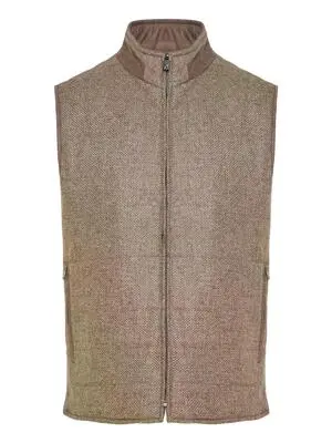 Corneliani Zip-up Gilet - Brown