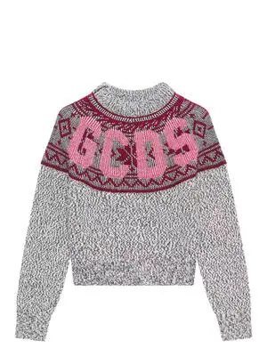 Gcds Logo-embellishment Sweater - Grey