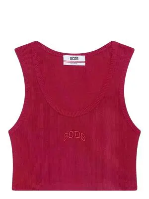 Gcds Logo-embroidered Tank Top - Red
