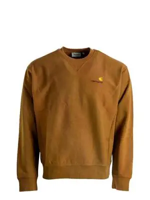 Carhartt Work In Progress American Script Logo Sweatshirt - Brown