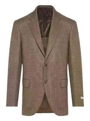 Canali Kei Notched-lapels Single-breasted Blazer - Brown