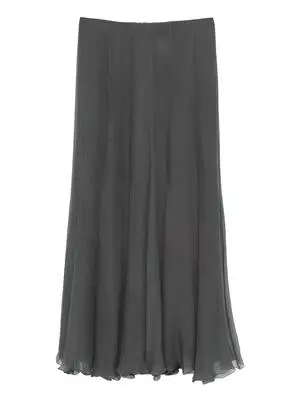 Chloé Pleated Maxi Skirt - Grey