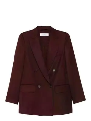 Max Mara Double-Breasted Blazer Red
