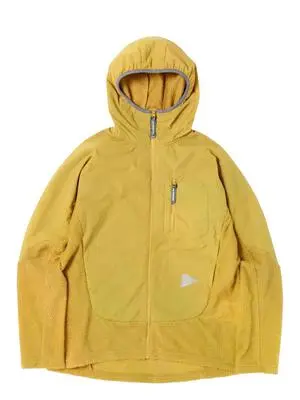AND WANDER Hooded Zip Jacket - Yellow