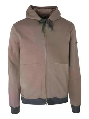 Peserico Hooded Zip Jacket - Brown