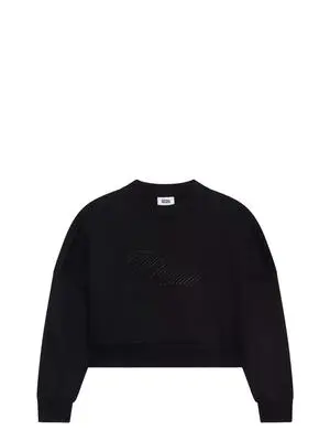 Gcds Logo-embroidered Sweatshirt - Black