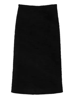 LIBEROWE Valerie Tweed Midi Skirt - Black