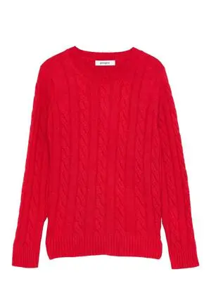 Gimaguas Cable-knit Sweater - Red