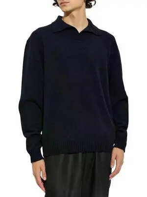 Sease Split-neck Sweater - Blue