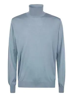 FILIPPO DE LAURENTIIS Turtleneck Long-sleeve Sweater - Blue