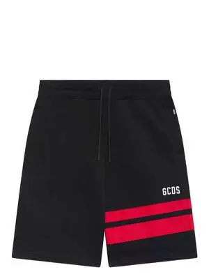 Gcds Stripe Detail Drawstring Shorts - Black