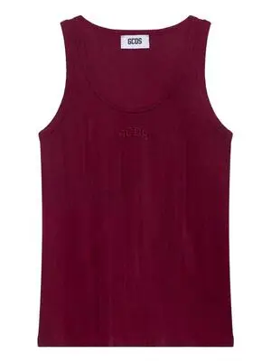 GCDS Logo-embroidered Tank Top