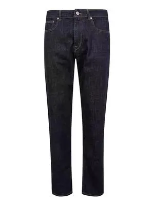 Incotex Dark Wash Five-pocket Jeans - Blue