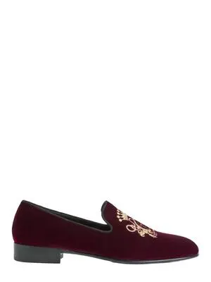 GIUSEPPE ZANOTTI Terence Embroidered Loafers - Red
