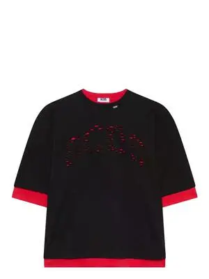 Gcds Logo-embellishment T-shirt - Black