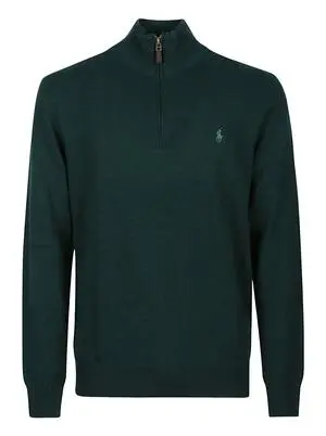 Ralph Lauren Half Zip Wool Sweater - Grey
